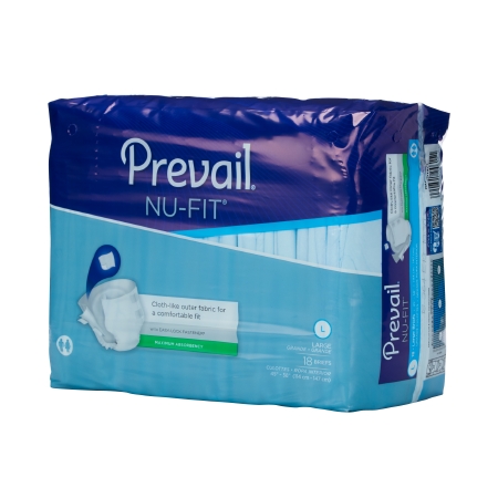 Unisex Adult Incontinence Brief Prevail® Nu-Fit® Large Disposable Heavy ...